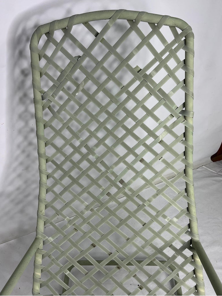 Vintage Iconic Brown Jordan Pale Green "Tamiami" Woven Rocking Chair ...