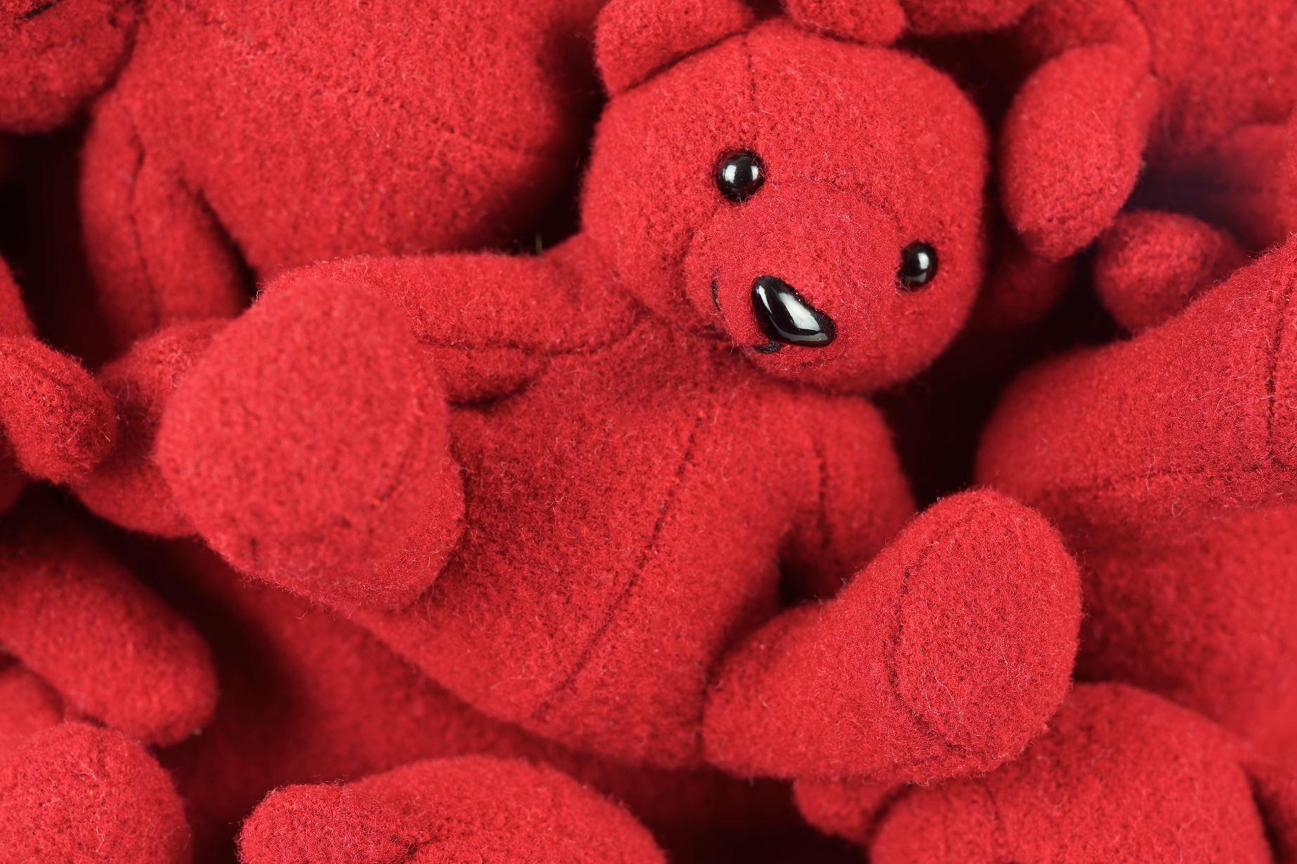 Vintage Iconic MOSCHINO Teddy Bear Red Toy Plush Whimsical Hand ...