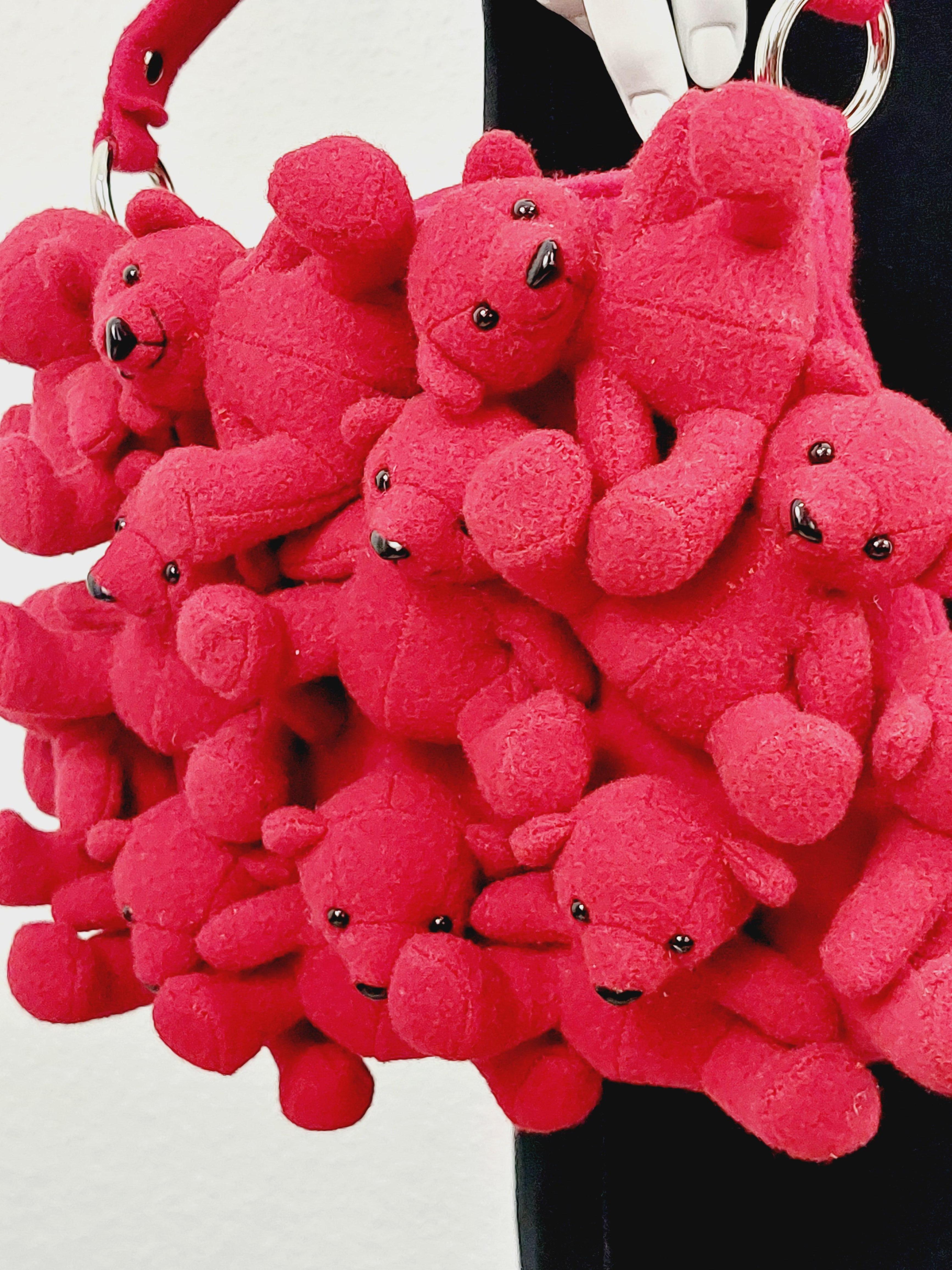 Vintage Iconic MOSCHINO Teddy Bear Red Toy Plush Whimsical Hand ...