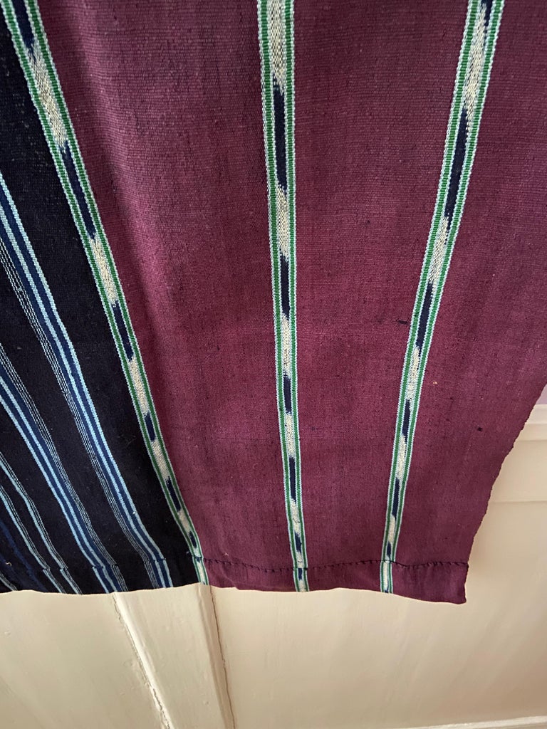 Vintage Ikat Patterned Woman's Weave Wrapper Cloth in Indigo, Nigeria ...