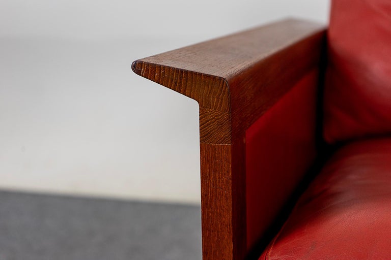 Vintage Ikea Teak and Leather "Skanor" Lounge Chair by Gillis Lundgren ...