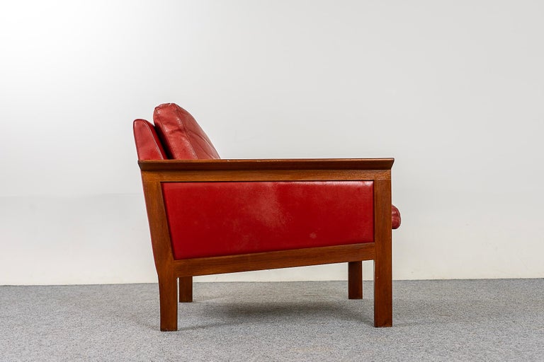 Vintage Ikea Teak and Leather "Skanor" Lounge Chair by Gillis Lundgren ...