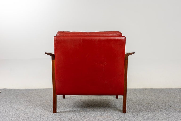 Vintage Ikea Teak and Leather "Skanor" Lounge Chair by Gillis Lundgren ...
