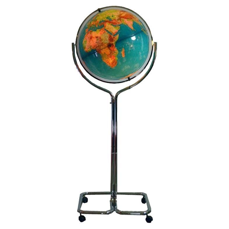 Vintage Illuminated Globe 'Geoscope', 1970s Italian Production For Sale ...