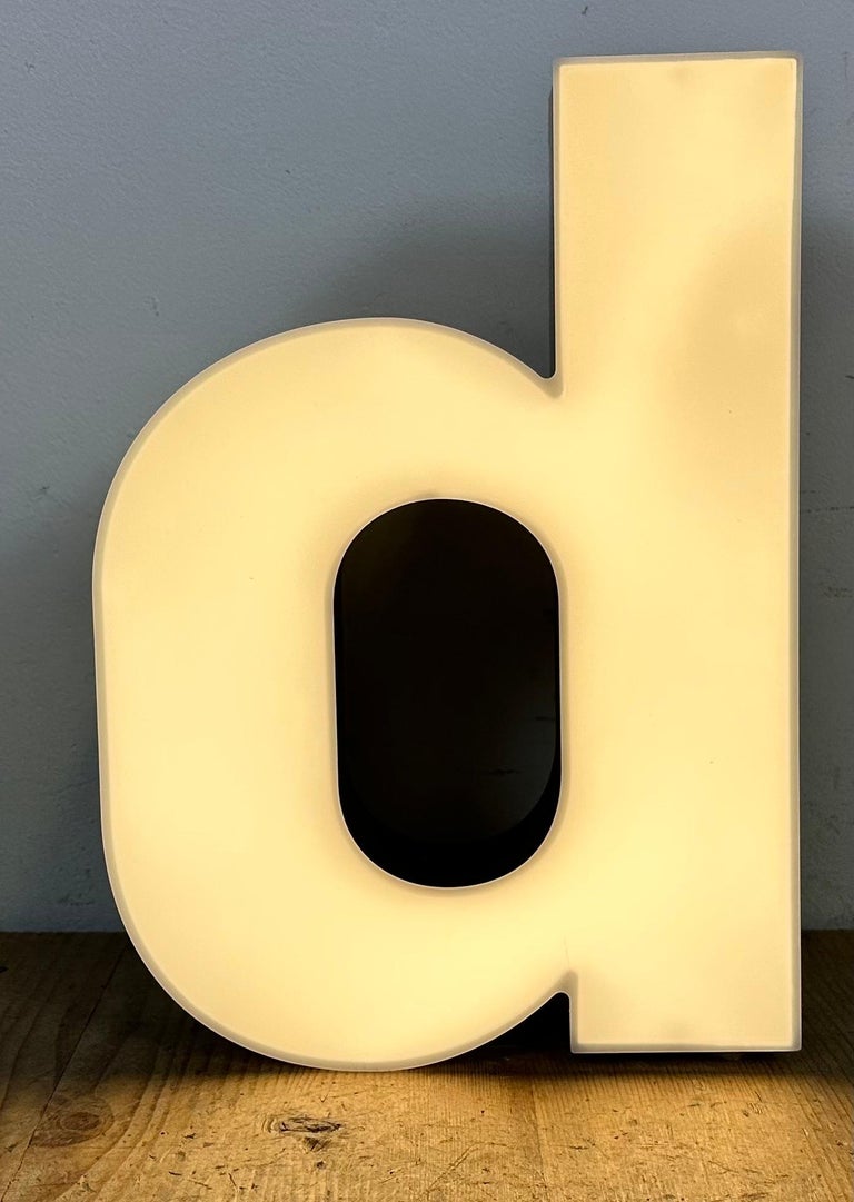Vintage Illuminated Letter D, 1970s For Sale at 1stDibs