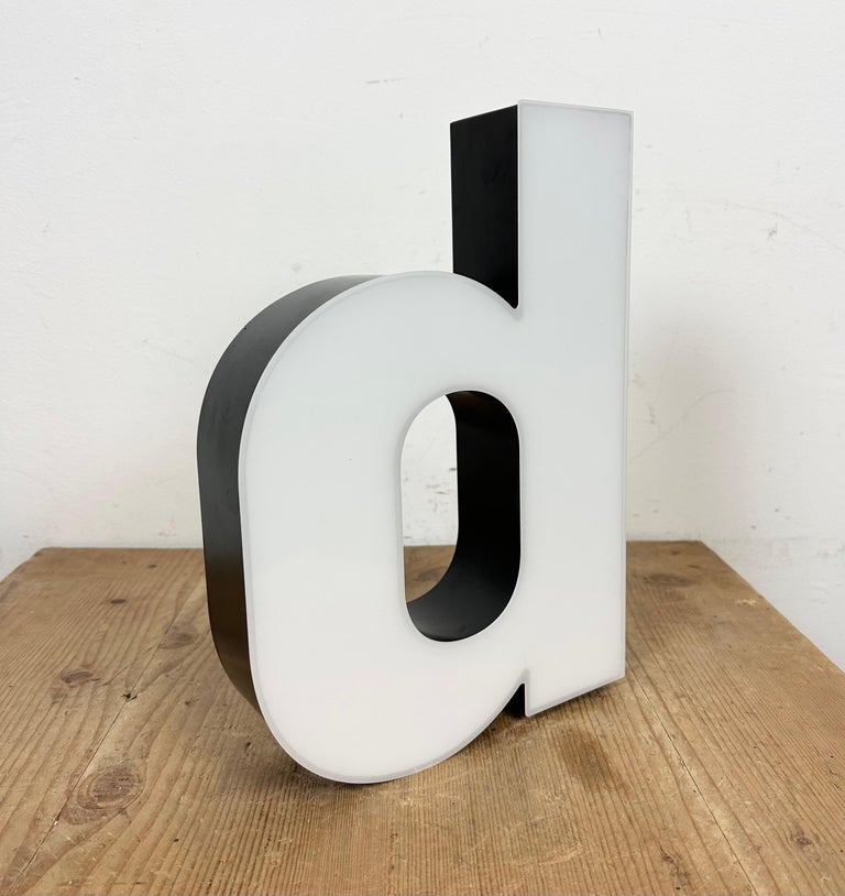 Vintage Illuminated Letter D, 1970s For Sale at 1stDibs