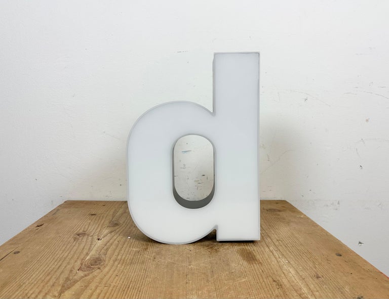 Vintage Illuminated Letter D, 1970s For Sale at 1stDibs