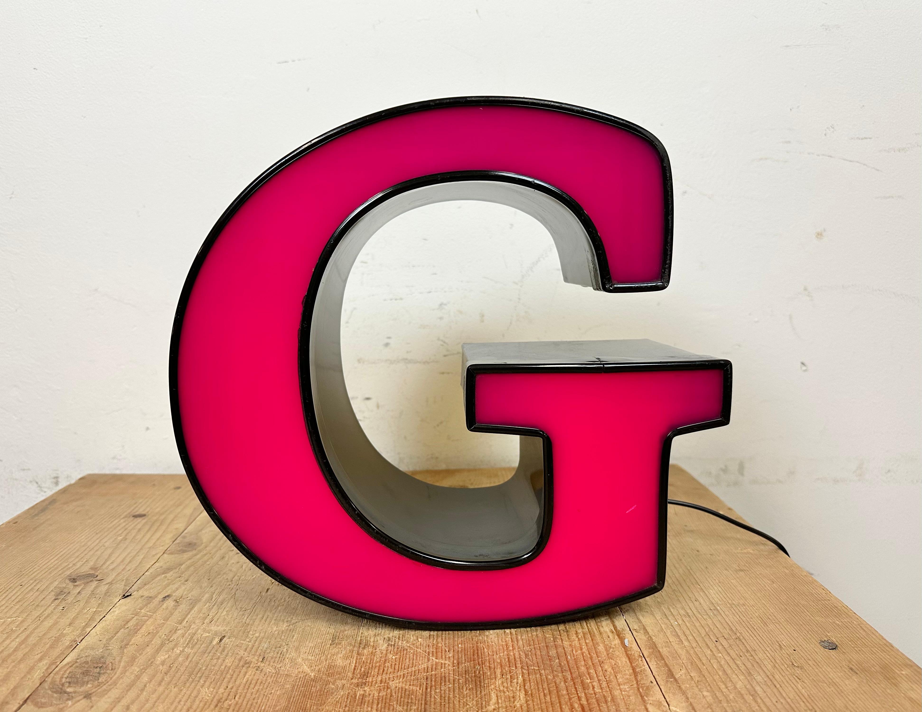 Vintage Illuminated Letter G, 1980s For Sale at 1stDibs