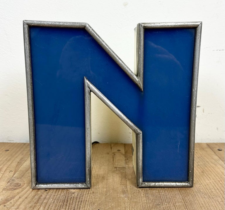 Vintage Illuminated Letter N, 1970s For Sale at 1stDibs