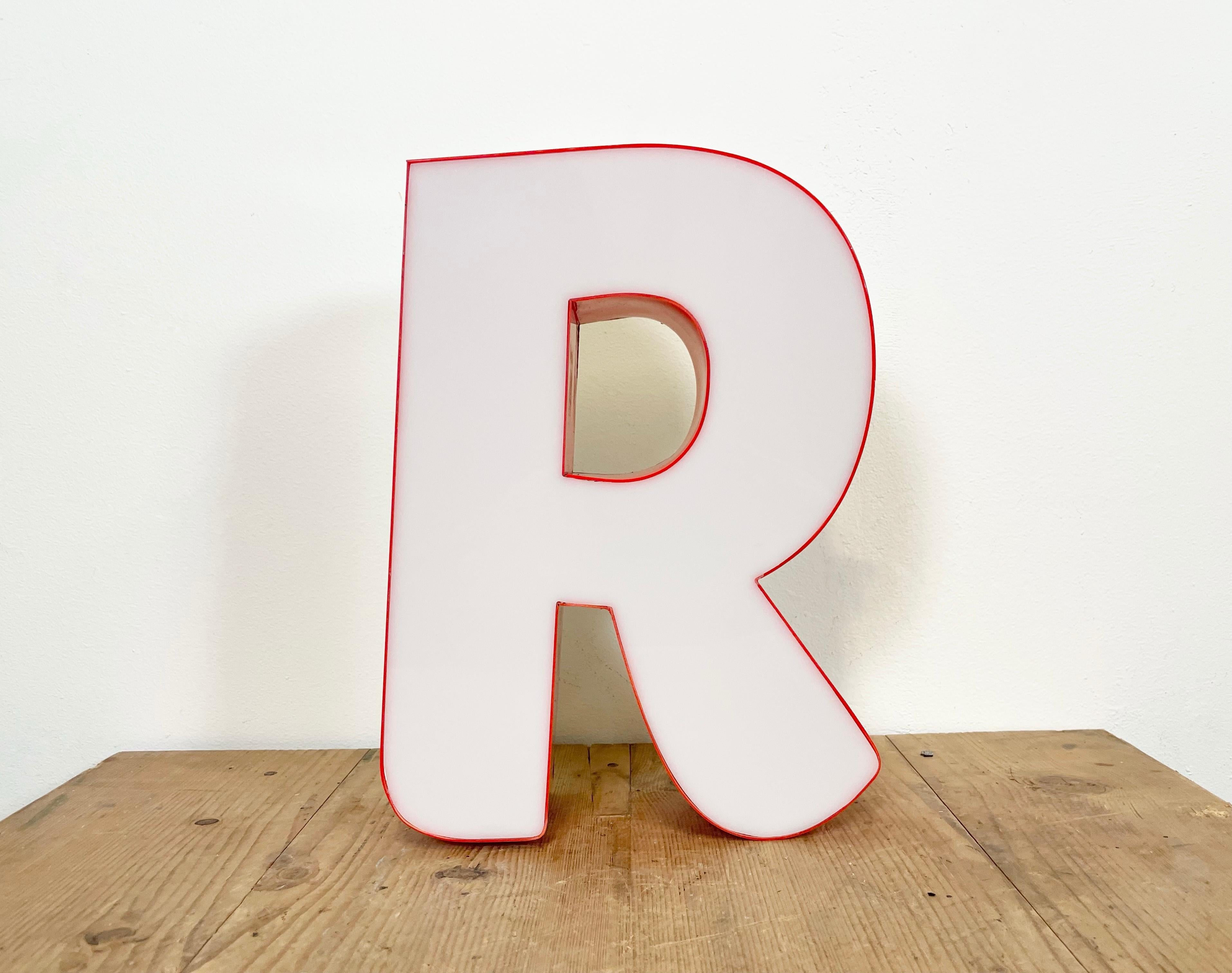 Vintage Illuminated Letter R, 1970s at 1stDibs