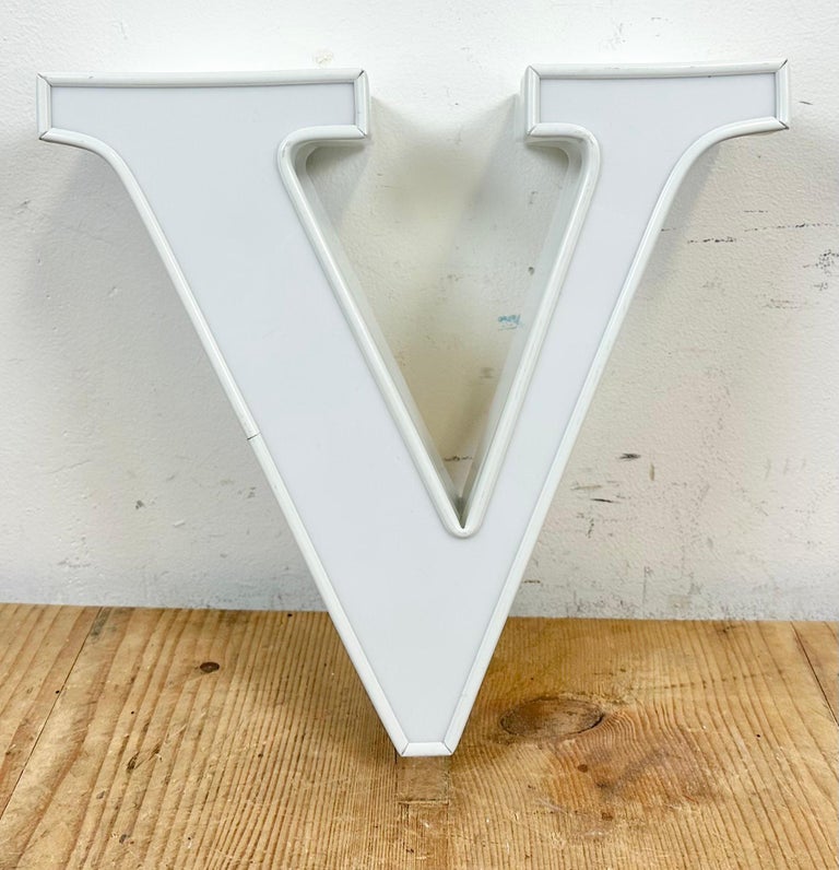 Vintage Illuminated Letter v, 1980s For Sale at 1stDibs