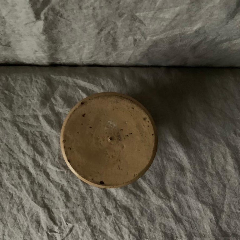 Vintage Incised Ring Stoneware Jar For Sale at 1stDibs