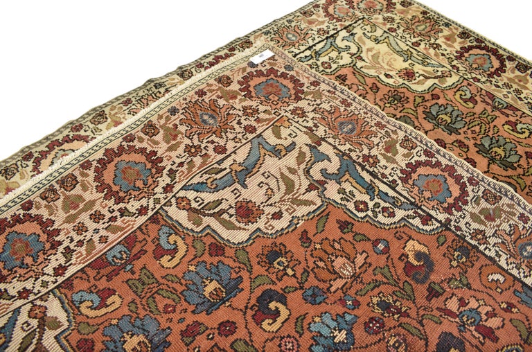 Vintage Indian Agra Rug, Foyer or Entry Rug with Arts and Crafts Style ...