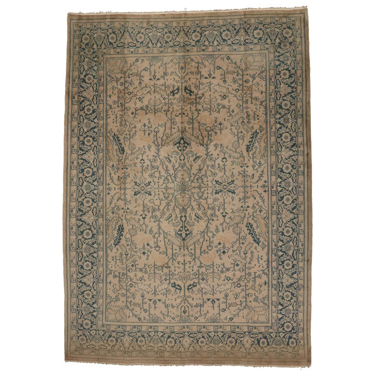 Vintage Indian Area Rug with British Colonial and Georgian Style For ...