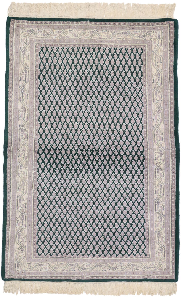 Vintage Indian Area Rug with Traditional Modern Style For Sale at 1stDibs
