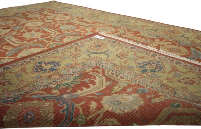 Vintage Indian Area Rug with Traditional Persian Style For Sale at 1stDibs