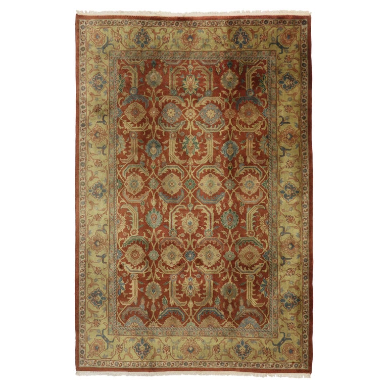 Vintage Indian Area Rug with Traditional Persian Style For Sale at 1stDibs