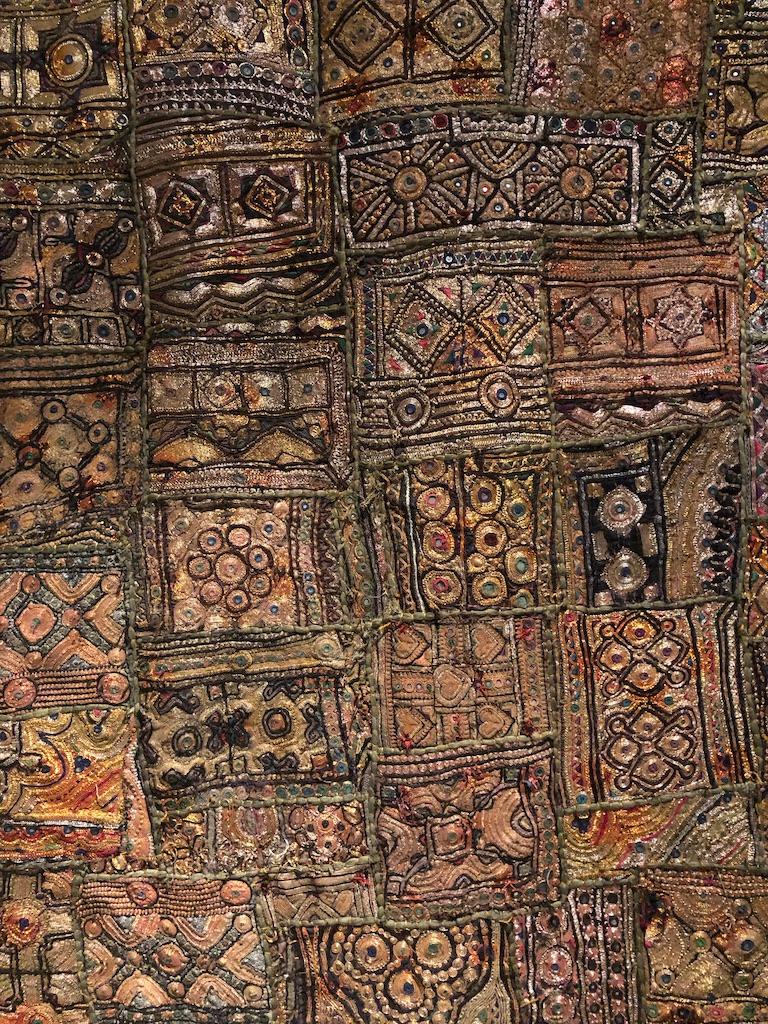 Vintage Indian Decorative Embroidered Patchwork Tapestry For Sale at ...