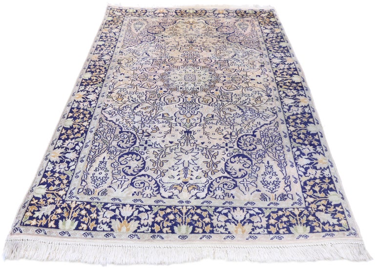 Vintage Indian Kashmir Accent Rug with European Cottage and Chinoiserie ...