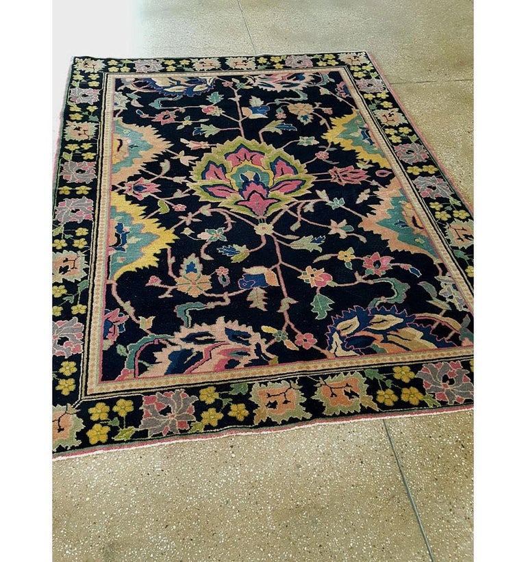 Vintage Indian Lahore Rug For Sale at 1stDibs
