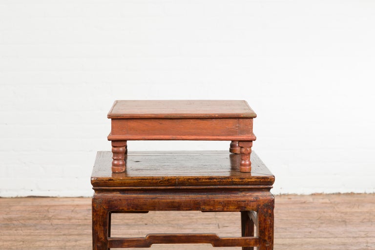 Vintage Indian Low Wooden Prayer Table with Turned Legs at 1stDibs ...