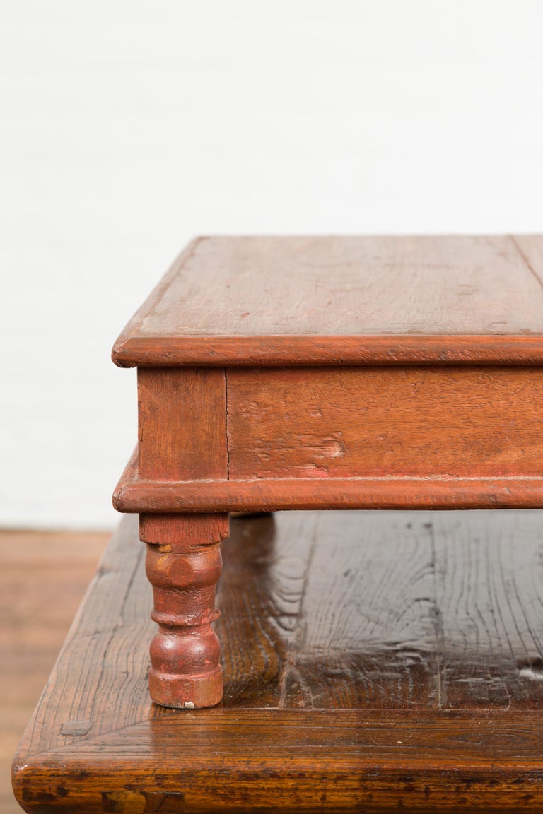 Vintage Indian Low Wooden Prayer Table with Turned Legs at 1stDibs ...