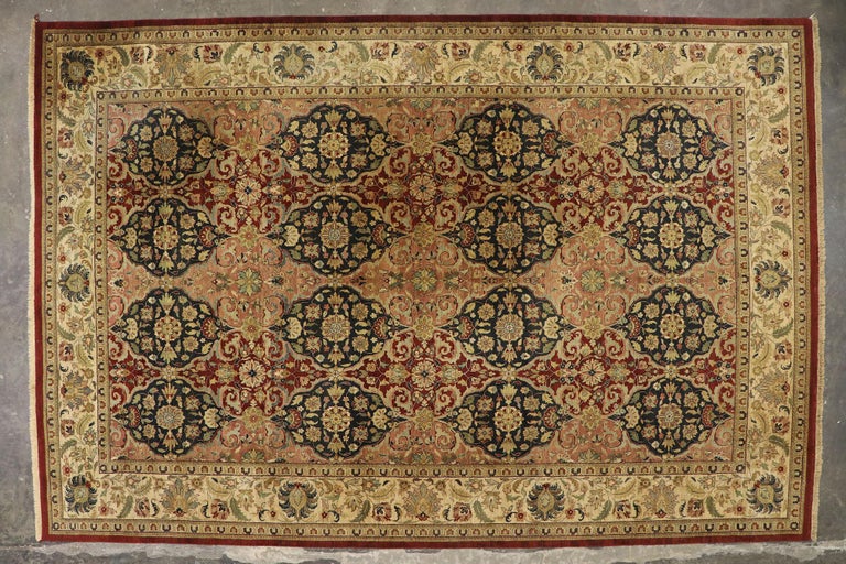 Vintage Indian Palace Rug with Old World Baroque Style For Sale at 1stDibs
