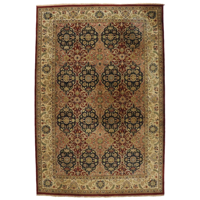 Vintage Indian Palace Rug with Old World Baroque Style For Sale at 1stDibs