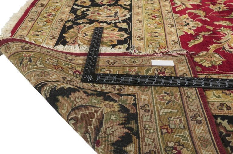 Vintage Indian Rug with Victorian Style For Sale at 1stDibs