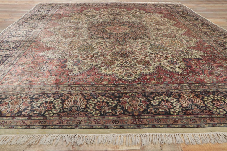 Vintage Indian Rug with Victorian Style For Sale at 1stDibs | victorian ...