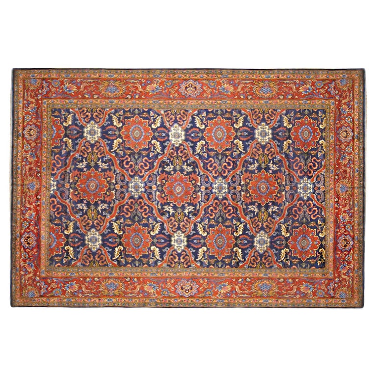 Vintage Indian Tabriz Oriental Carpet in Room Size with Repeating ...