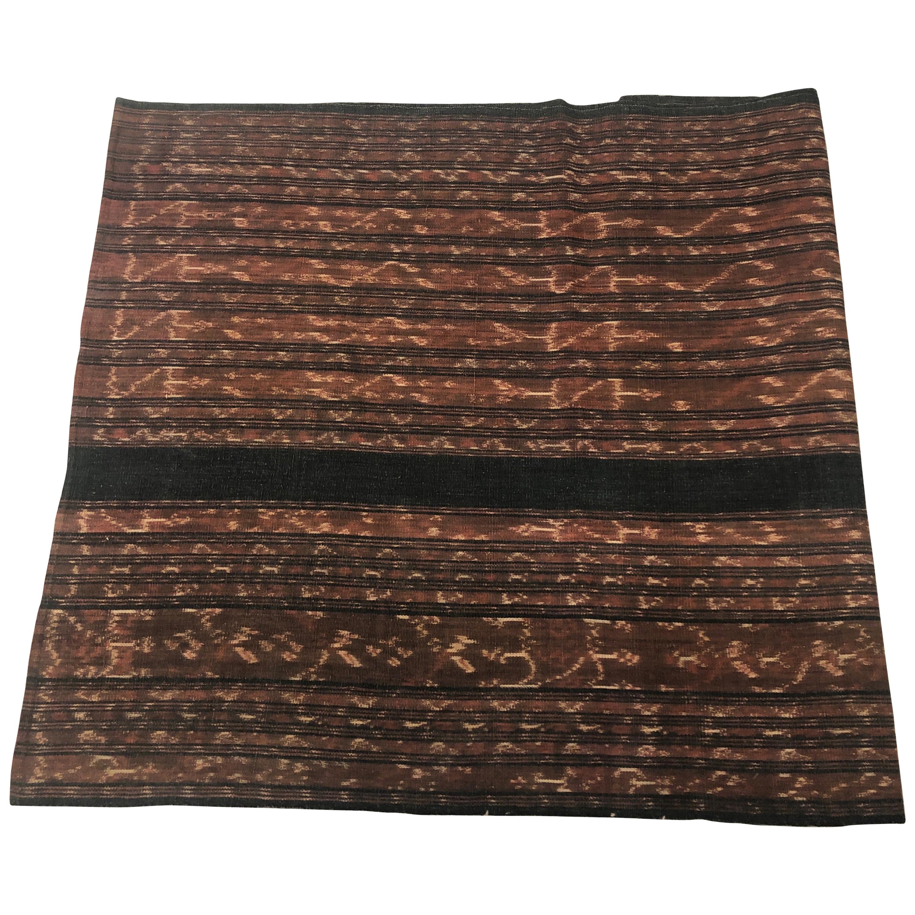 Vintage Brown and Camel Woven Textile For Sale at 1stDibs