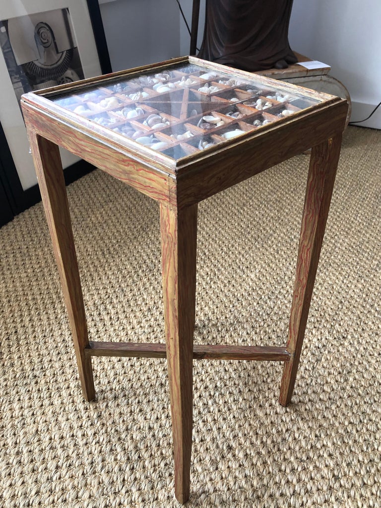 Vintage Indigo Seas Seashell Side Table by Michael Smith at 1stDibs