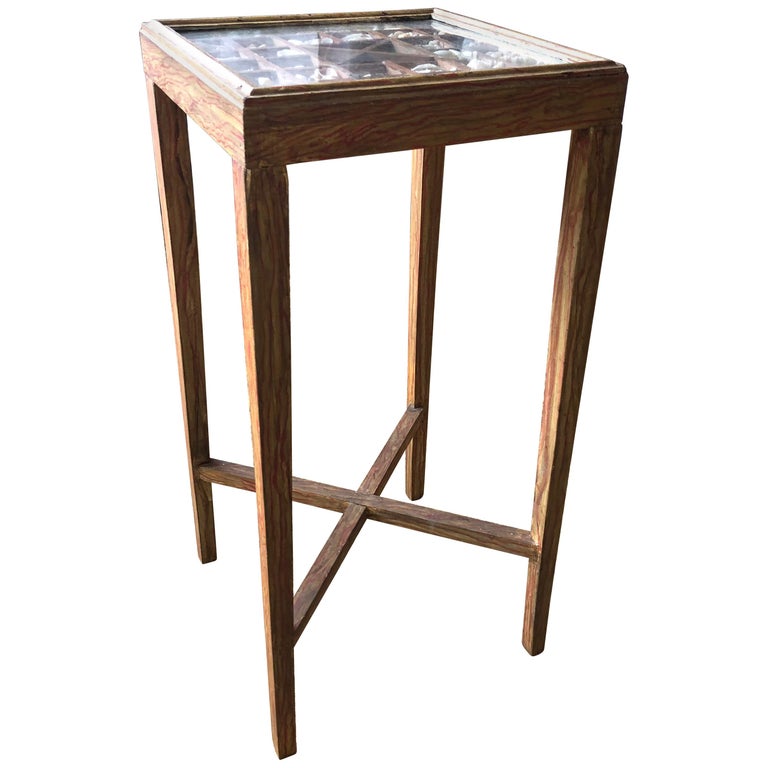 Vintage Indigo Seas Seashell Side Table by Michael Smith at 1stDibs