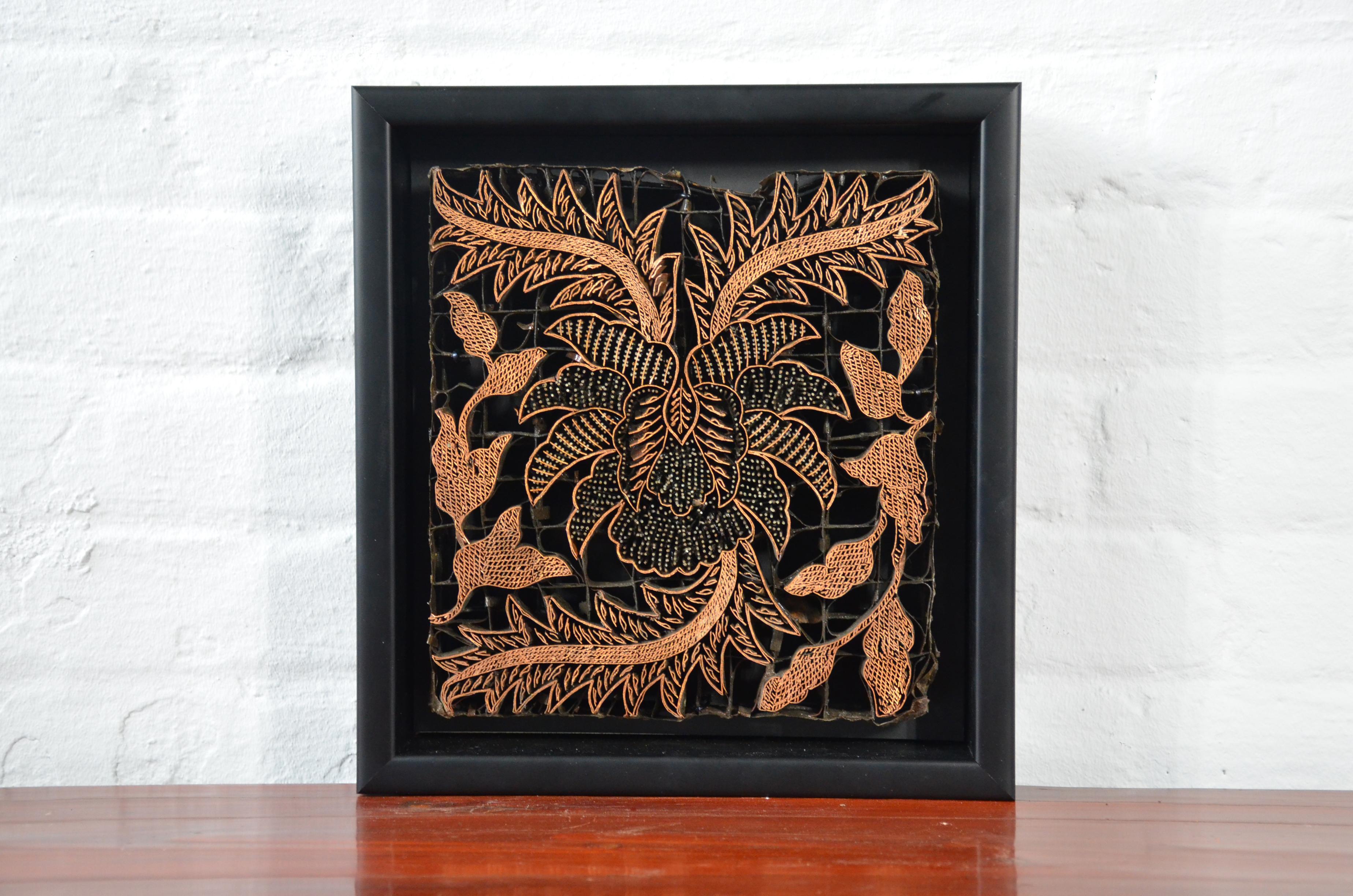 Vintage Indonesian Copper Batik Textile Printing Block Mounted in ...