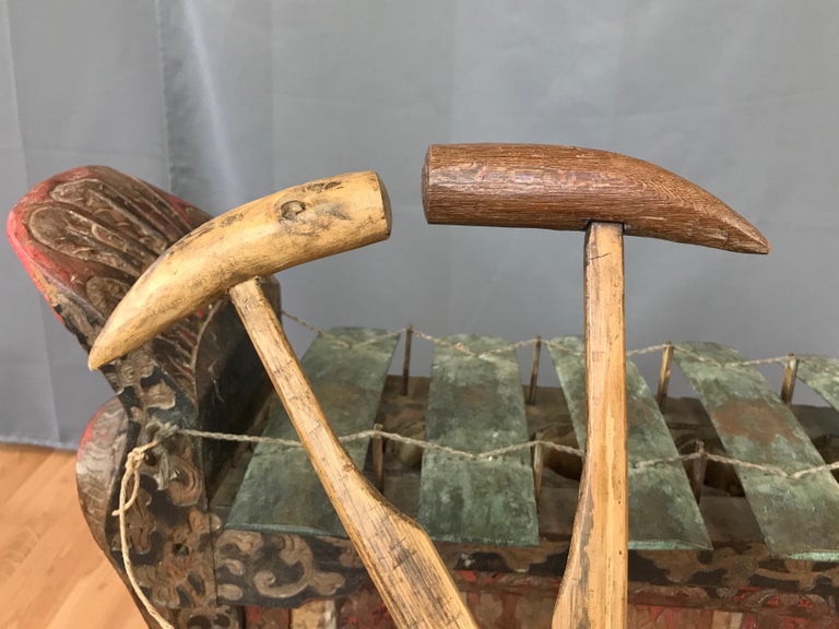 Vintage Indonesian Gambang Gangsa Wood and Bronze Musical Instrument at ...