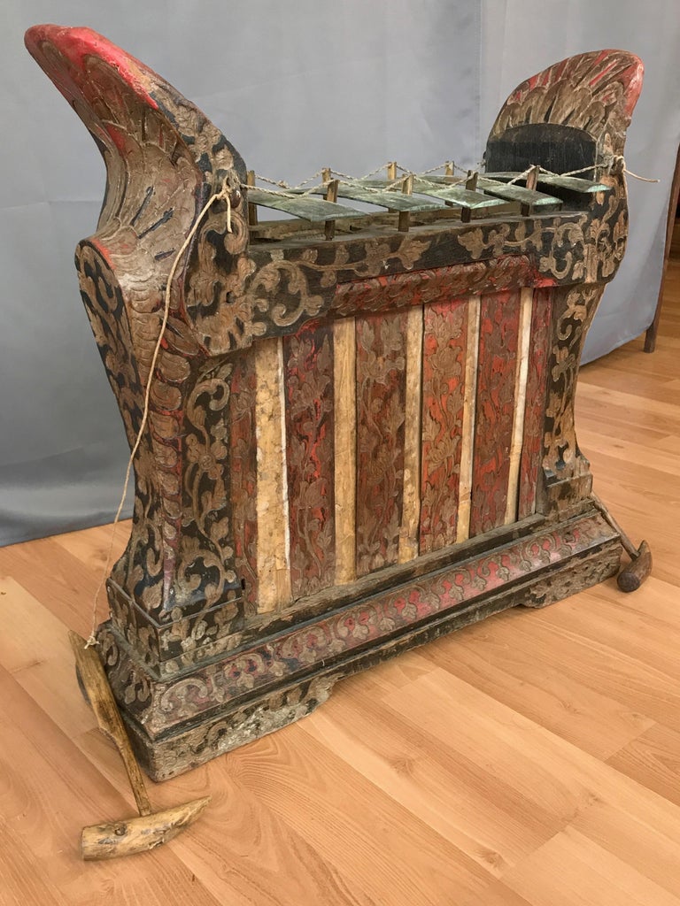 Vintage Indonesian Gambang Gangsa Wood and Bronze Musical Instrument at ...