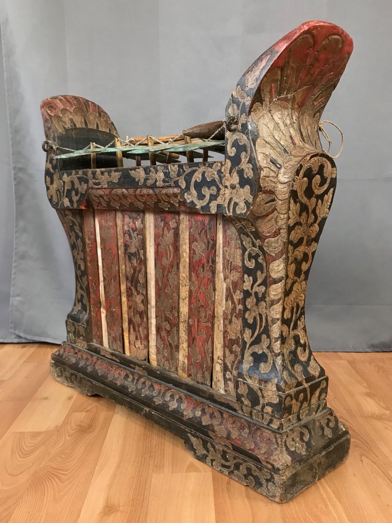 Vintage Indonesian Gambang Gangsa Wood and Bronze Musical Instrument at ...