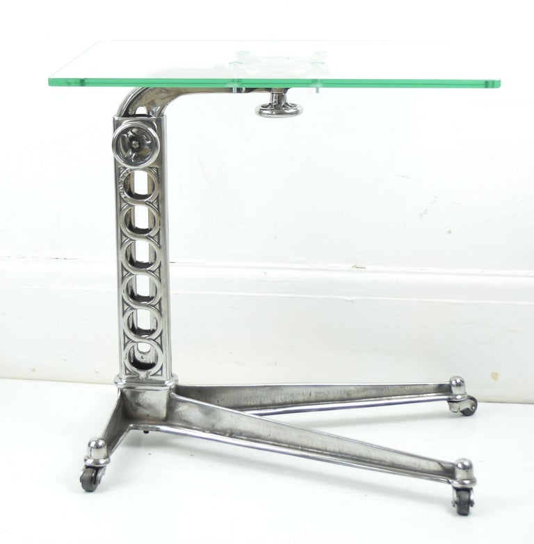 Vintage Industrial Adjustable High to Low Work Table, English, 1920s ...