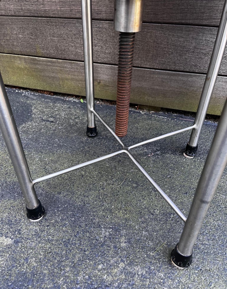 Vintage Industrial Age High Back Swivel Medical Chair For Sale at 1stDibs