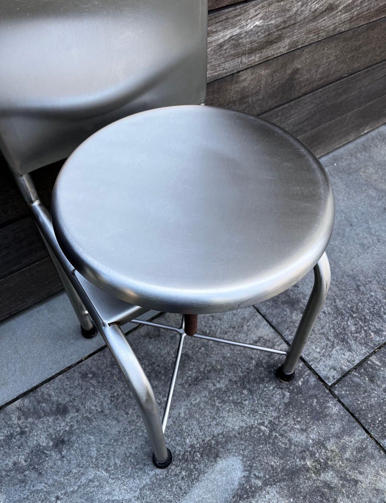 Vintage Industrial Age High Back Swivel Medical Chair For Sale at 1stDibs