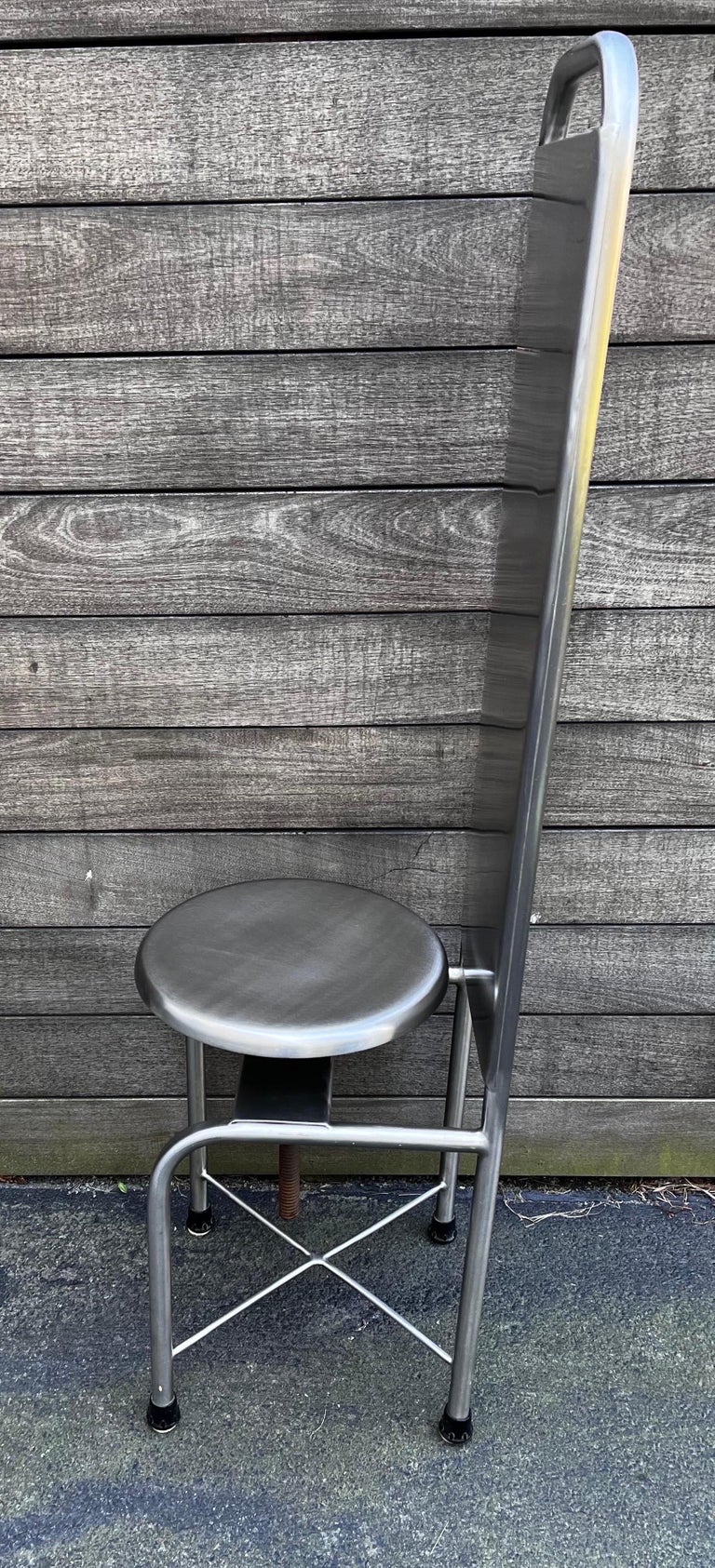 Vintage Industrial Age High Back Swivel Medical Chair For Sale at 1stDibs