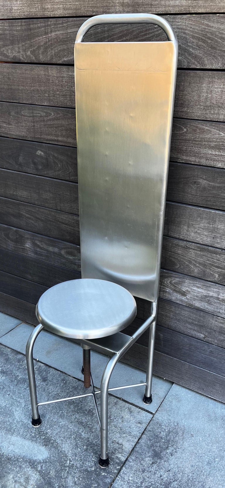 Vintage Industrial Age High Back Swivel Medical Chair For Sale at 1stDibs