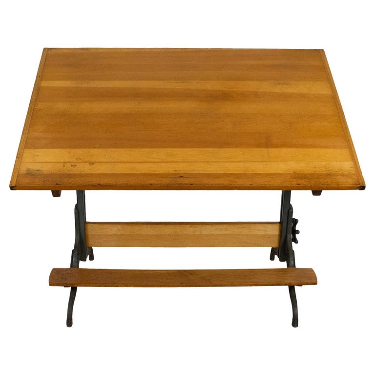 Vintage Industrial Architect''s Drafting Desk/Table For Sale at 1stDibs