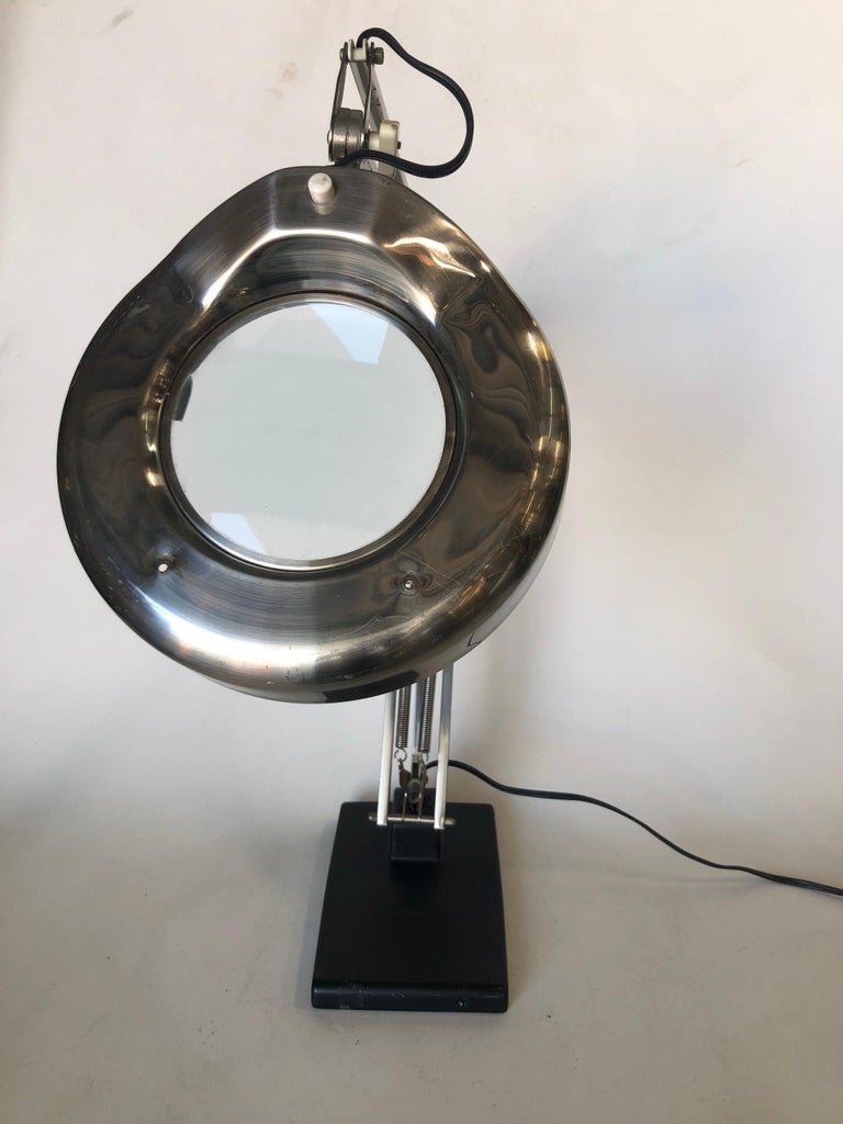 Vintage Industrial Articulating Floating Fixture Magnifying Dazor Desk ...