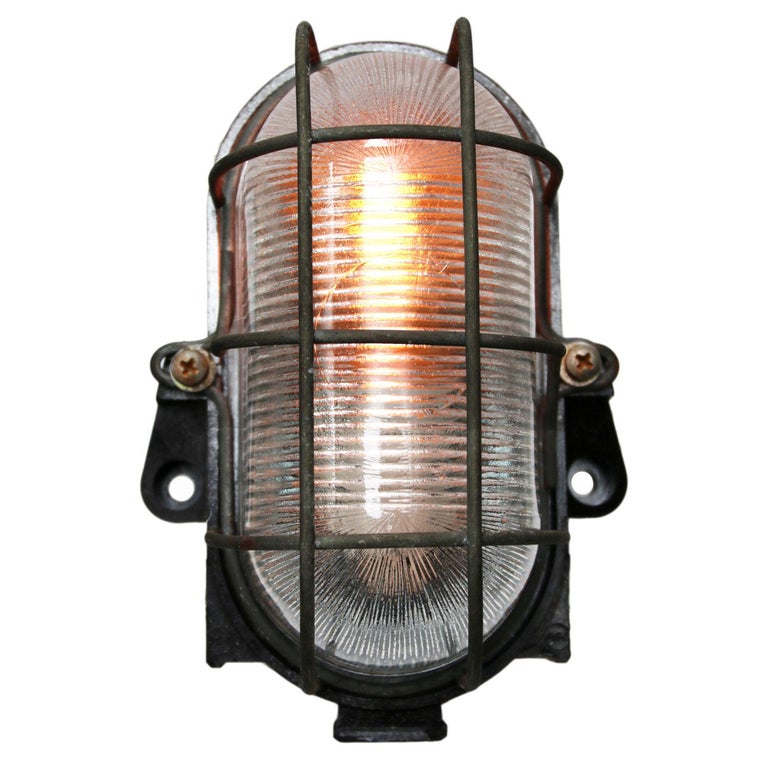 Vintage Industrial Bakelite Holophane Glass Wall Scone Light at 1stDibs ...