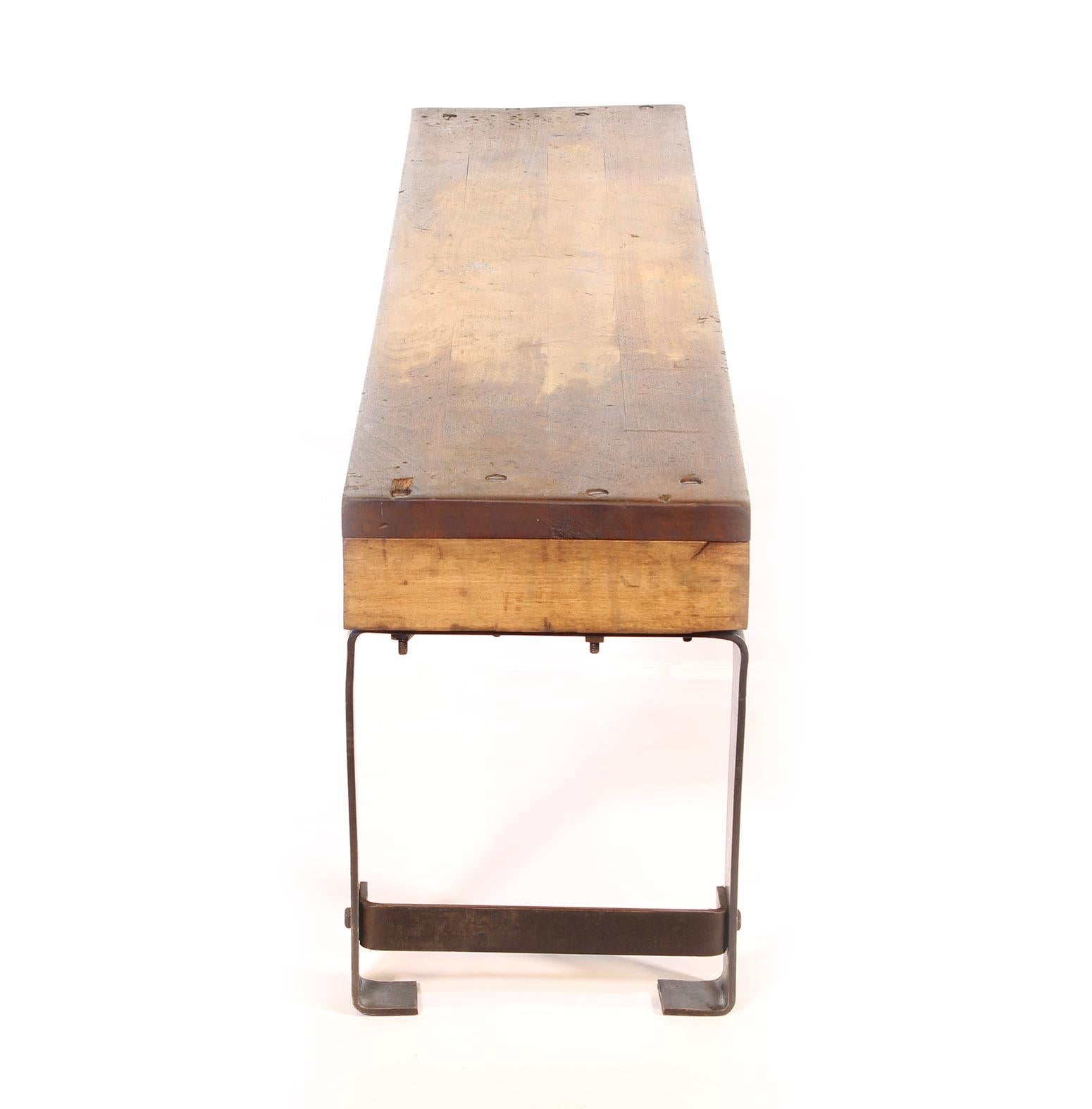 Vintage Industrial Bench at 1stDibs | industrial benches for sale