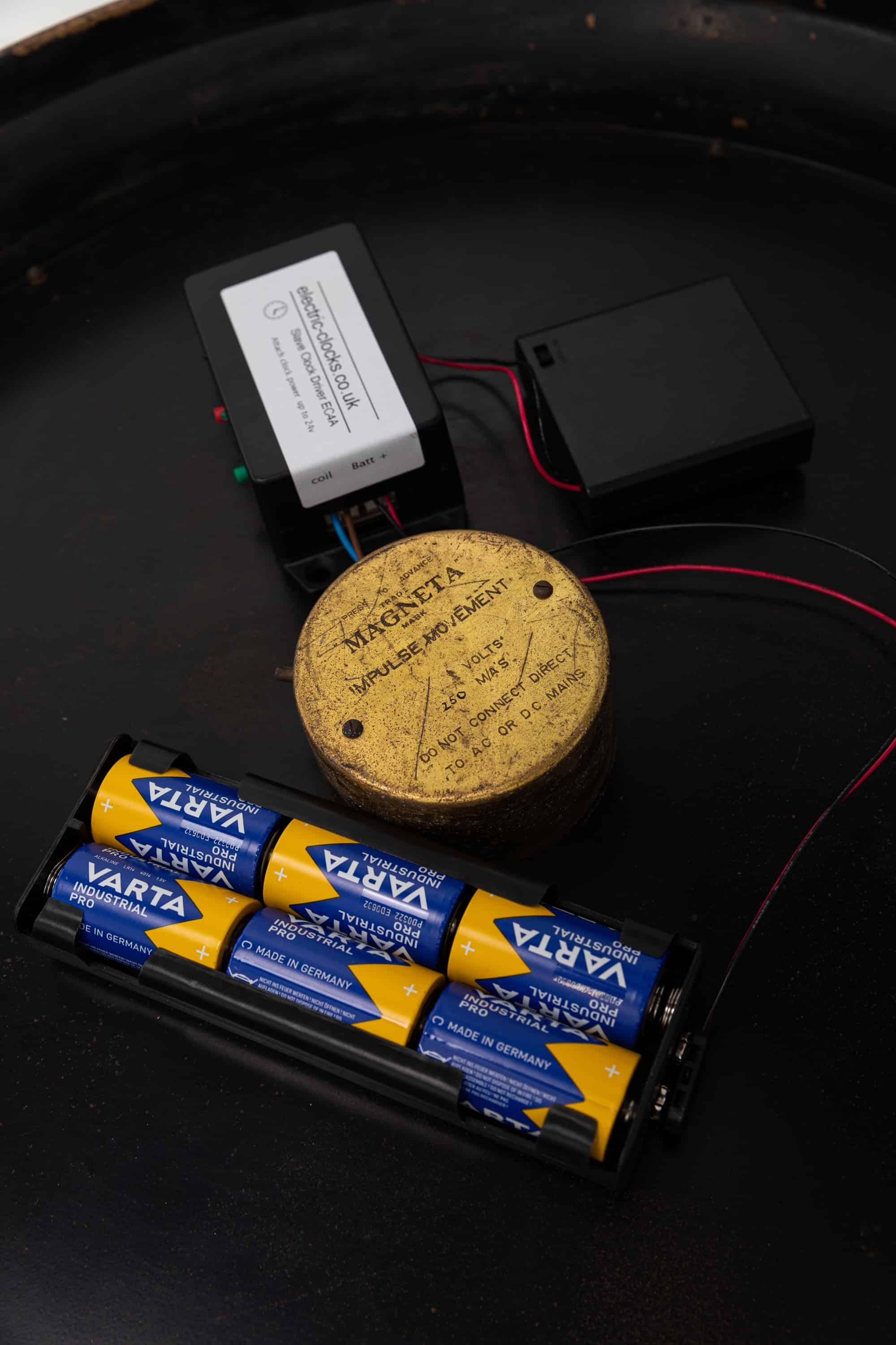 Vintage Industrial Black Metal Magneta Factory Railway Wall Clock ...