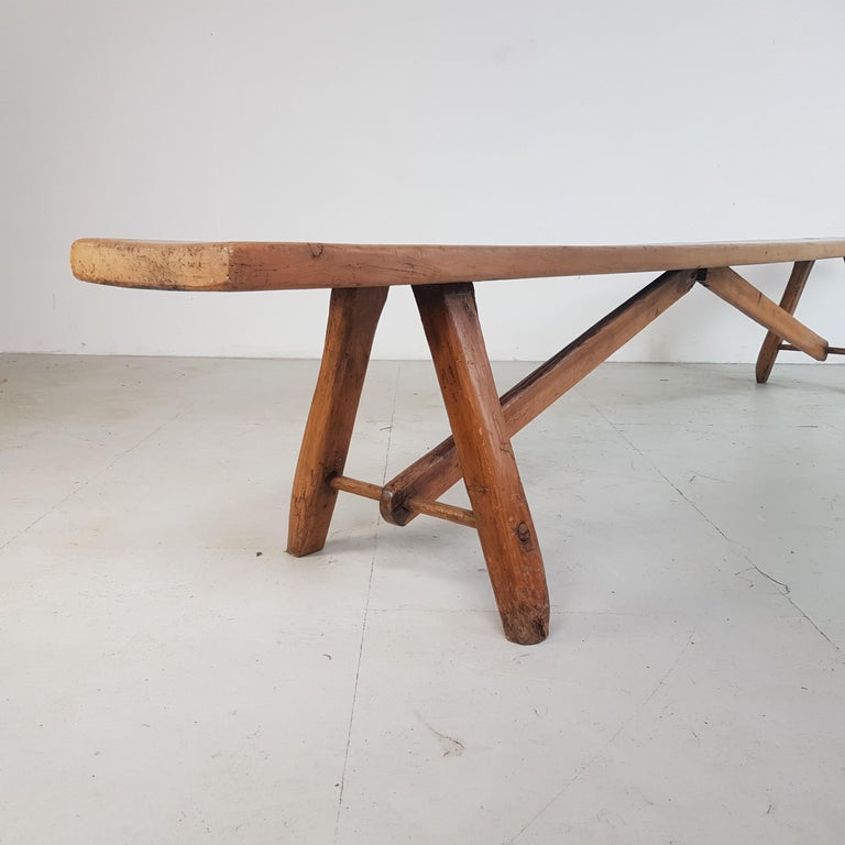 Vintage Industrial British Old School Gym Bench For Sale at 1stDibs