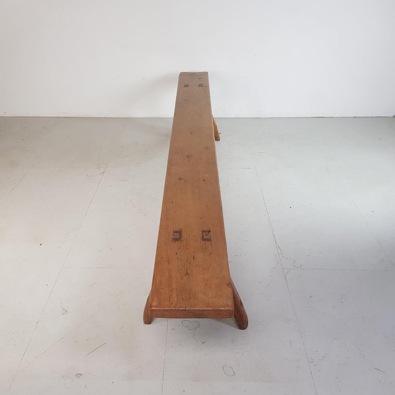 Vintage Industrial British Old School Gym Bench For Sale at 1stDibs